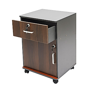 1-Drawer File Cabinet, Home Printer Stands, Office Vertical Files, Mobile File Cabinet,Metal File Cabinets with Lock,Vertical Filing Organization Storage Cabinets,Rolling Printer Stand with Cabinet
