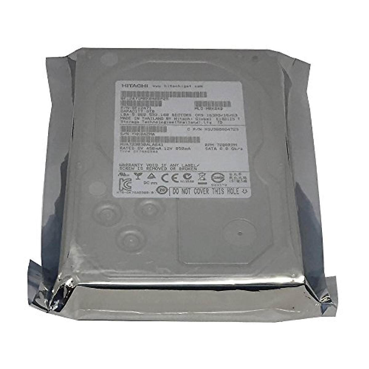 Hitachi Ultrastar 7K3000 (0F12471) 3TB 64MB Cache 7200RPM SATA III (6.0Gb/s) 3.5in Hard Drive - PC/Mac, ,RAID, NAS, CCTV DVR (Renewed)