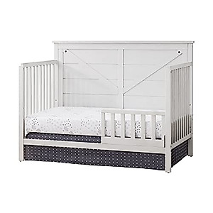 Oxford Baby Montauk Crib to Toddler Bed Guard Rail Conversion Kit, Barn White, GreenGuard Gold Certified