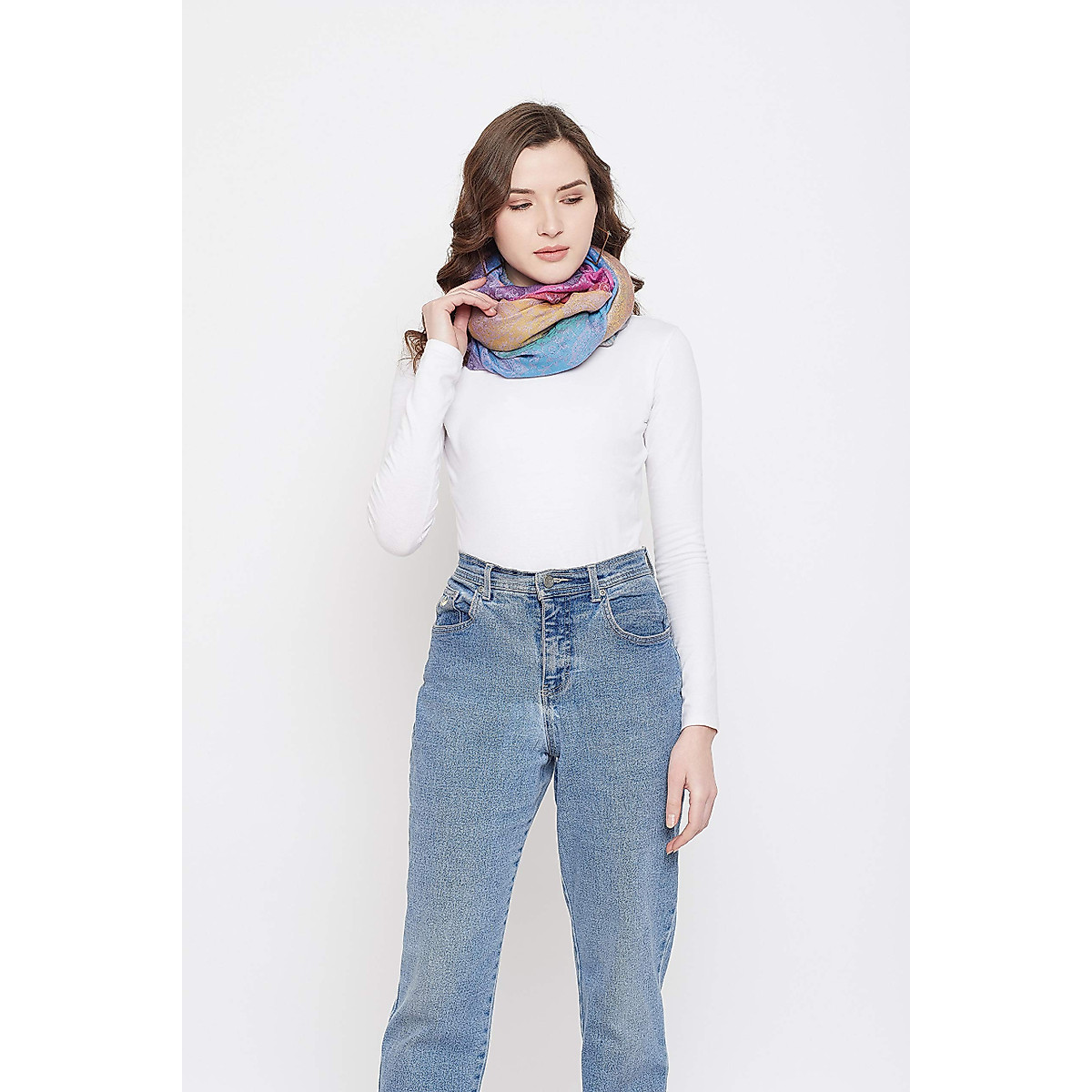 Goood Times Fashion Women's Silk Scarf Luxury Satin Shawl Wraps (Purple)