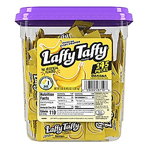 Laffy Taffy Candy Jar, Banana, 145 Count