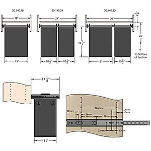 TAG Hardware Full Extension Pullout Laundry Hamper with Removable Bag(s) Matt Aluminum (18" Width - 1 removable large bag)