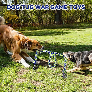 loncoldy Dog Toys for Aggressive Chewers 2 Pack Indestructible Dog Rope Toy, Tug of War Rope, Dog Toys for Large Dogs, Dog Chew Toys Teeth Cleaning, Tough Dog Rope Toys for Medium Large Dogs