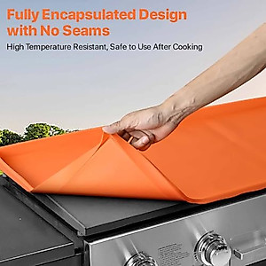 Diketone Silicone Griddle Cover fit Blackstone 28 Inch Griddle, Heavy Duty Upgraded Full-Cover, Reusable Food Grade Silicone Protective Grill Mat, Griddle Accessories for Blackstone (Fit 28" Griddle)