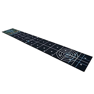 ME AND MY GOLF 6 in 1 Games Golf Putting Mat (14ft) - Includes Instructional Training Videos, Black