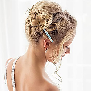 WILLBOND 10 Pieces Acetate Hair Sticks Hair Chopsticks Styling Vintage Leopard Print Tortoise Shell Hairpin Chopsticks Hairpins Disk with Flannelette Bag for Women(Vibrant Pattern)