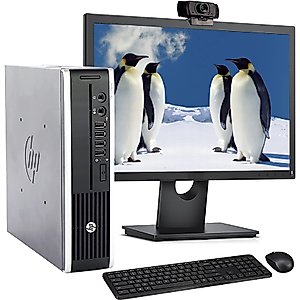 HP 8300 USFF Computer Desktop PC, Intel Core i5 3.2GHz Processor, 8GB Ram, 500GB Hard Drive, WiFi | Bluetooth, 1080p Webcam, Wireless Keyboard & Mouse, 19 Inch Monitor, Windows 10 (Renewed)