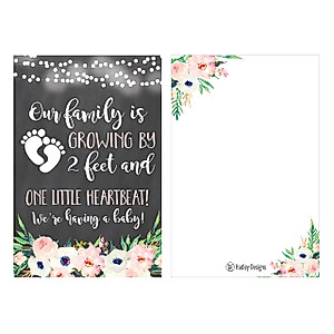 25 Pregnancy Announcement Card Set, We're Expecting Baby Surprise Having Birth Reveal Only Best Friends Get Promoted To Auntie Aunt Uncle Grandpa Grandma Grandparent Sister Brother Family Dad Mom