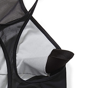 Speedo Women's Swimsuit One Piece High Neck Contemporary Cut Speedo Black Zip 10