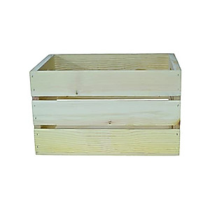 Poole & Sons Wooden Storage Crate with Hand Holes, 14 x 10 x 9 Inside Dimensions