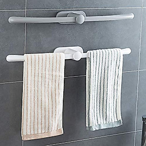 Towel Racks, Towel Rack Wall Mounted Towel Rack Self Adhesive Towel Rail Storage Rack Holder Organizer for Home Bathroom Kitchen/Grau/a