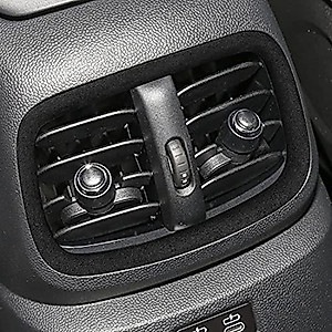 Toworldit Alcantara Armrest Box Rear Air Conditioning Outlet Vent Decoration Trim Cover Compatible with BMW Mini F60 2018-2020 (Black Gray)