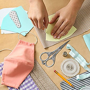 Hisuper 4.5 inch Silver Sewing Embroidery Scissors with Leather Scissors Cover Small Sharp Utility Craft Scissor for Embroidery Crafting Art Work Needlework DIY Tool