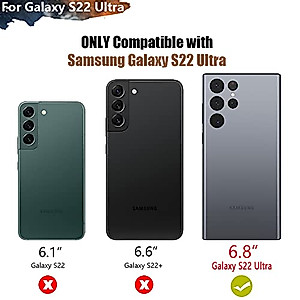 RUNSY Battery Case for Samsung Galaxy S22 Ultra, 5000mAh Rechargeable Extended Battery Charging Charger Case, Add 100% Extra Juice, Not Compatible with S22 or S22+ (6.8 inch) Black