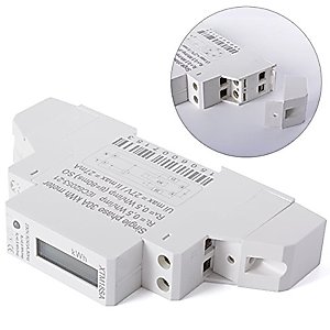 BAYM® 5(32) A 120V 60HZ Single Phase Din Rail KWH Watt Hour Din-Rail Energy Meter LCD KWH 32A