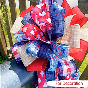 TONIFUL Burlap Wired Ribbon, 2.5 Inch Faux Burlap Ribbons, Royal Blue Burlap Ribbon for Christmas, Home Decor, Gift Wrapping, Tree Topper Bow, Wreath, Outdoor Decorations, DIY Crafts (10 Yards