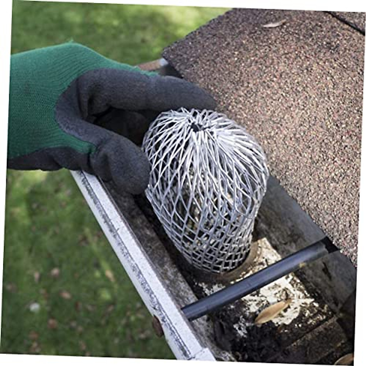 LIGHTAOTAO Gutter Filter Stainless Strainer 5pcs Rooftop Filter Guard Drainage Pipe Strainer Cover Roof Filter Strainer Stainless Steel Filter Cover Anti-clogging Silver Downspout Filter