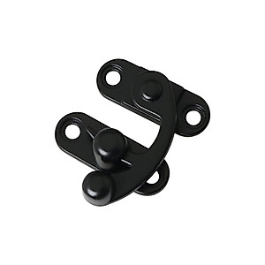 DGBRSM 2pcs Antique Hook Hasp Latch Black Padlock Hasp Hook Lock for Jewelry Box Cabinet Toolbox Suitcase