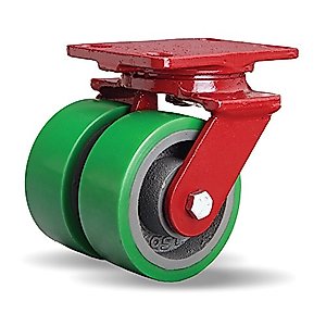 Hamilton S-HS2-5DB Swivel Caster HS2 5X2 DURALAST 2100 Crimson Red