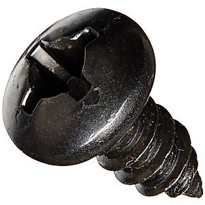 Small Parts 1208ABPPB Steel Sheet Metal Screw, Black Oxide Finish, Pan Head, Phillips Drive, Type AB, #12-14 Thread Size, 1/2" Length (Pack of 100)