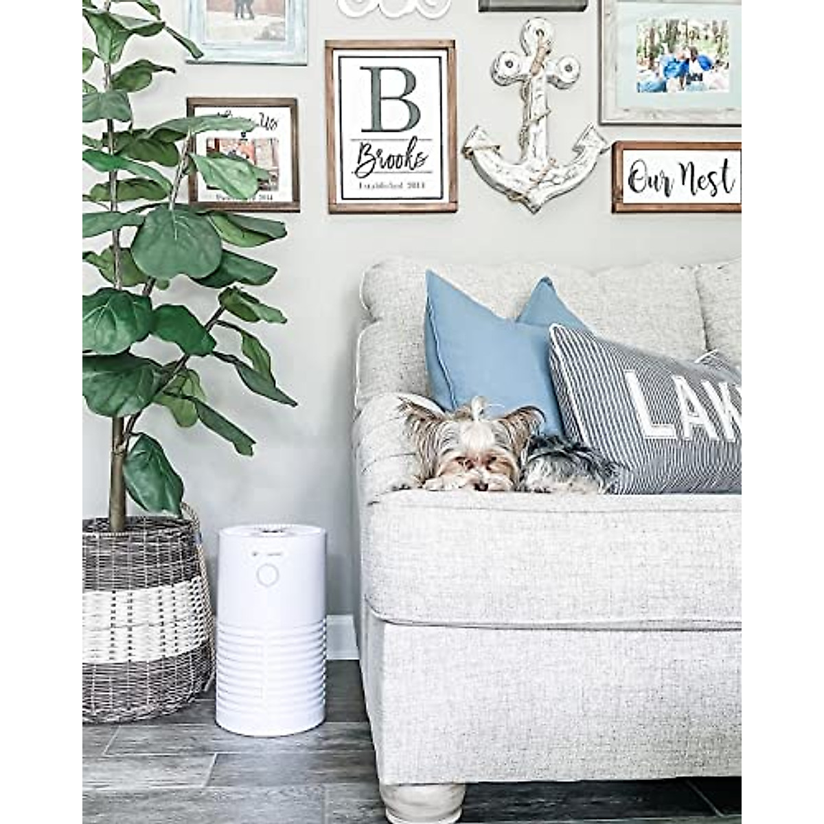 GermGuardian Air Purifier with HEPA Filter, UV Sanitizer and Odor Reduction, White, 15" Tower