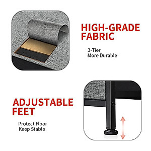 Panana Tall Dresser for Bedroom with 9 Drawers, Storage Dresser Organizer Unit, Fabric Dresser for Bedroom, Closet, Chest of Drawers with Fabric Bins, Steel Frame, Wood Top (Light Grey)