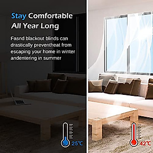 Fasnd Portable Blackout Shades (118" x 57") Travel Blackout Curtains, 100% Blackout Material Temporary Curtains Blackout Blinds for Baby Nursery, Bedroom, Touring car, Apartment or Travel Use