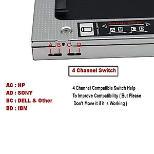 Generic 2nd Hard Drive HDD Ssd Caddy for Lenovo Thinkpad Edge E520 E525 E535 E545 14 E40