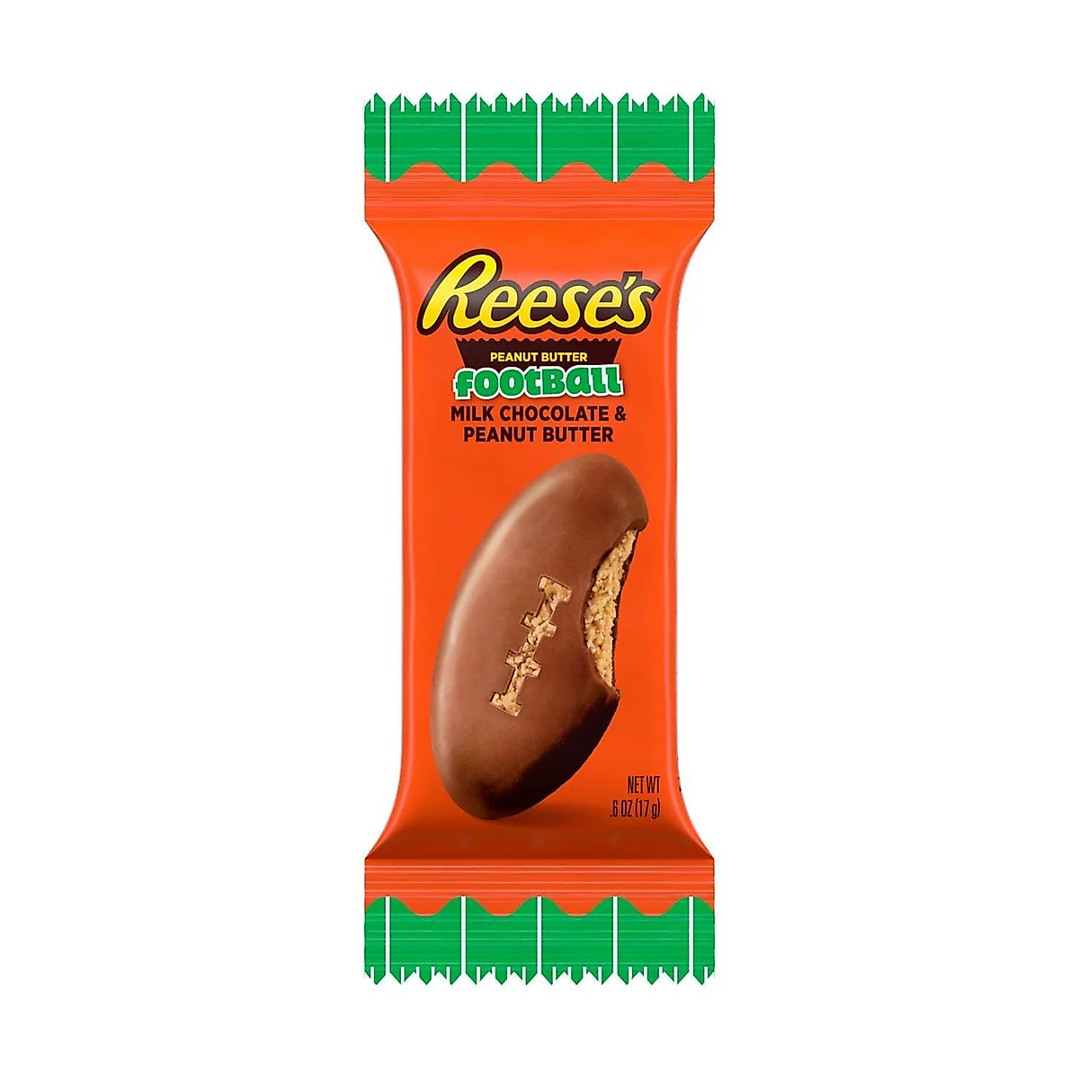 ReesesPeanut Butter Football Chocolate Candy - Snack Size Milk Chocolate & Peanut Butter Football Party Favors - Bulk Football Candy - Individually Wrapped Chocolate Pack - 125 Pieces