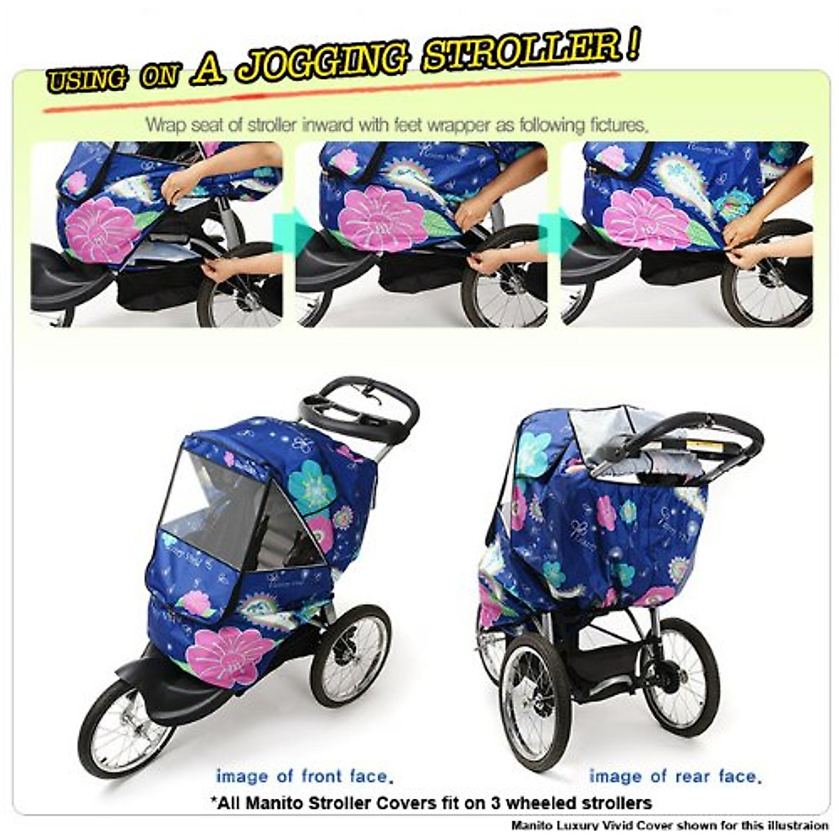 Manito Elegance Plus Stroller Weather Shield/Rain Cover, Gray