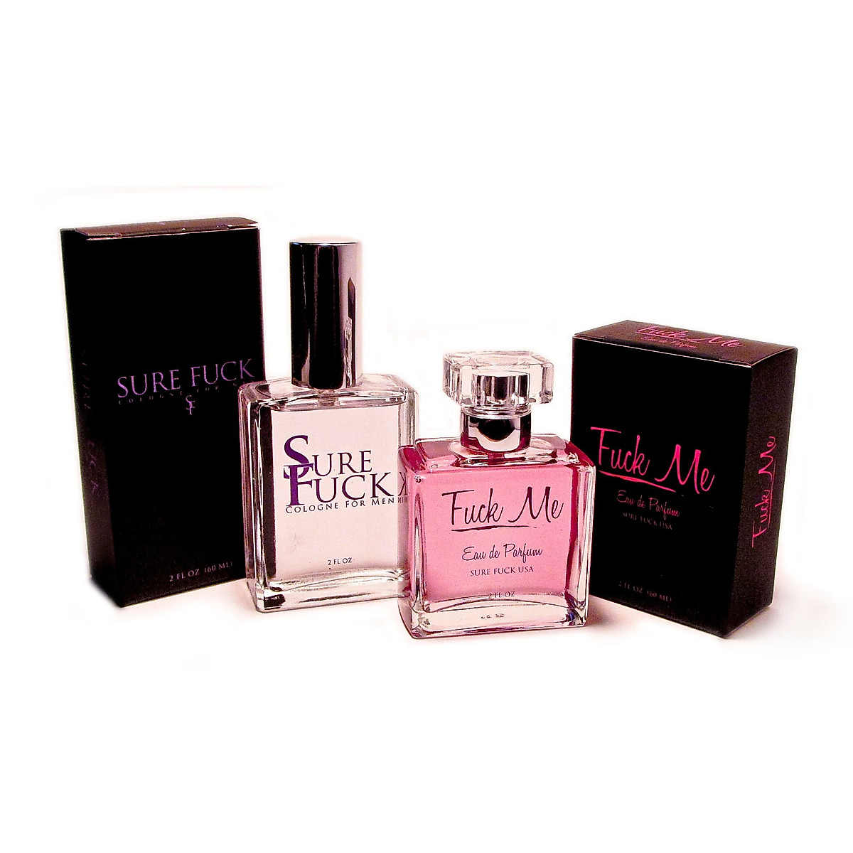 Sure Fk Cologne 2 Oz Spray & Fk Me Perfume 2 Oz Spray Great Holiday Gift Set Lovers Special Perfect Stocking Stuffer