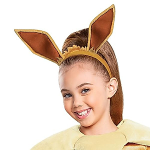 Disguise Pokemon Eevee Costume for Kids, Girls Deluxe Character Outfit, Child Size Small (4-6x), Brown