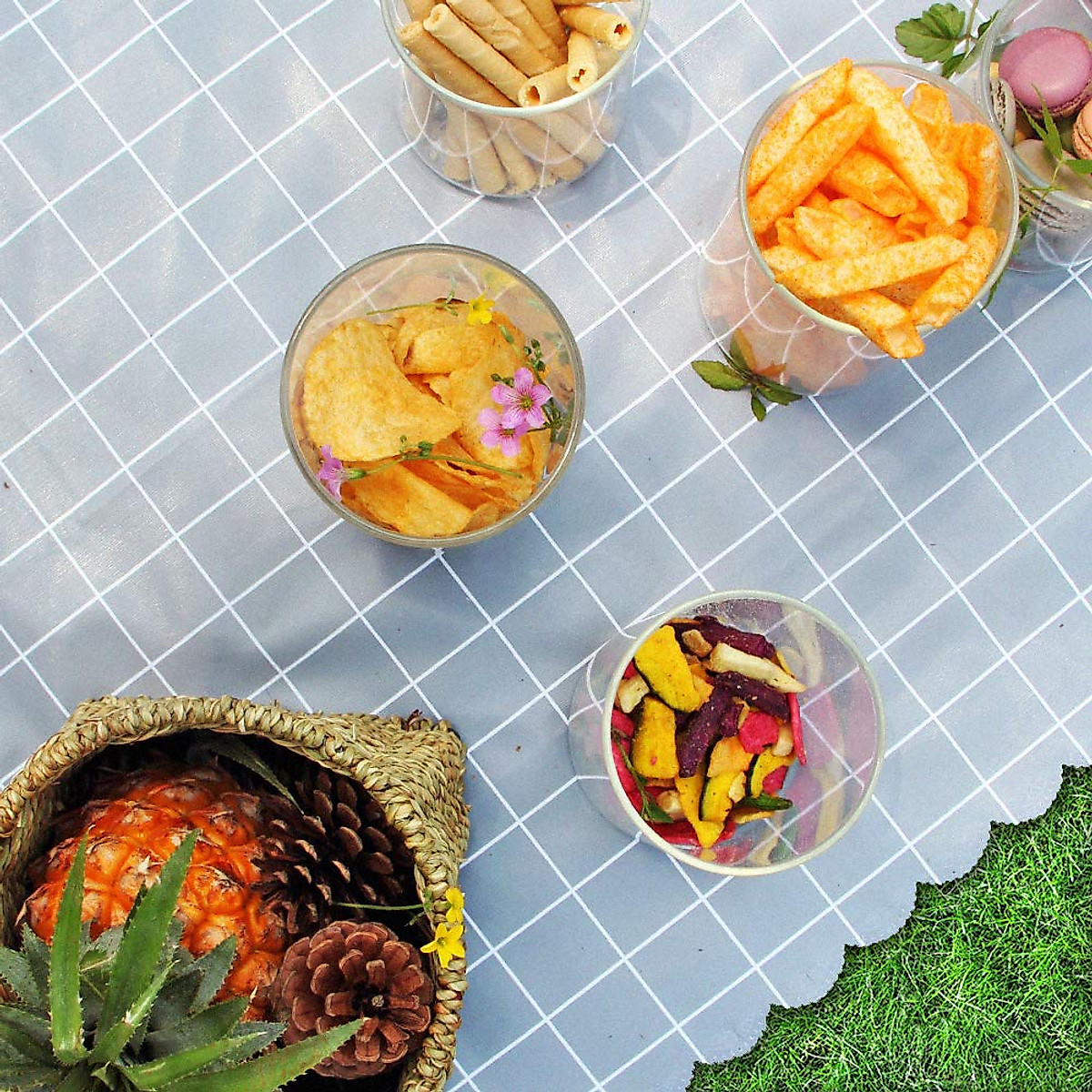 SIXAQUAE Glass Food Storage Containers Jar Stainless Steel Lids 4 Packs 600ml Airtight Canister Organization Sets Stackable