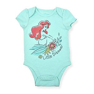 Disney Princess 5-Pack Girls Leotard Bodysuits for Infants and Newborn Babys