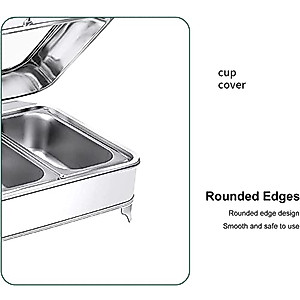 ANSNAL Buffet Server Food Warmer, 9L Commercial Hot Pot Buffet Set, Electric Plate Warmers to Keep Food Warm, Buffet Equipment for Kitchen & Dining, Rectangular(Size:1/3)