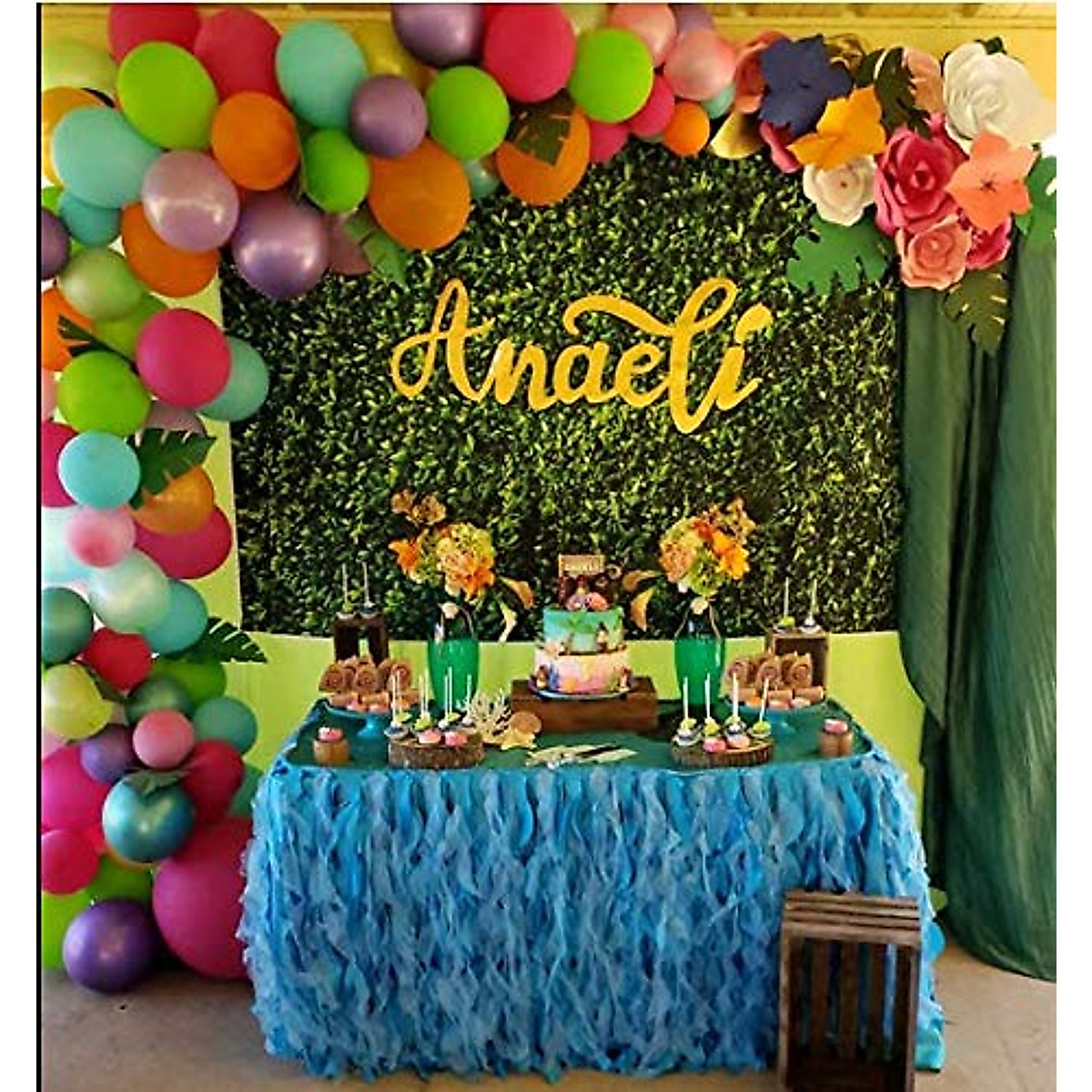 SJOLOON Green Leaves Backdrop Grass Backdrop Natural Green Lawn Party Photography Backdrop Birthday Newborn Baby Lover Wedding Photo Studio Props 10923 (10x8FT)