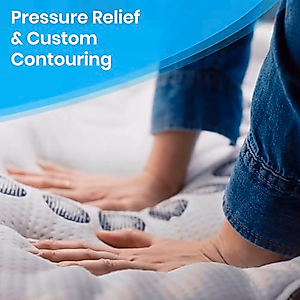 Flash Furniture Capri Comfortable Sleep 12" Hybrid Pocket Spring and Foam Mattress in a Box, Foam Pocket Spring Hybrid Mattress for Pressure Relief, King