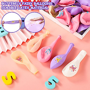 Libima 45 Pcs Butterfly Party Balloons Butterfly Birthday Party Decorations Fairy Butterfly Latex Balloons Pink Purple Butterfly Balloons Decorations for Girls Princess Party Baby Shower (Classic)