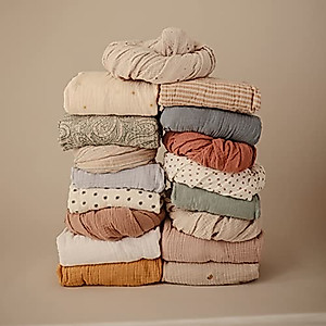 mushie Extra Soft Muslin Fitted Crib Sheet | 28"x 52" (Roman Green)