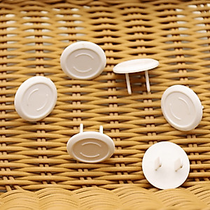 Clear Plastic Outlet Covers, 12 Pack Shock Prevention Child Safe Easy Install Electrical Protector Safety Improved Baby Outlet Plug Covers (White)