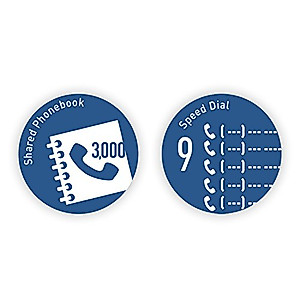 Panasonic Expandable Cordless Phone System with Link2Cell Bluetooth, Voice Assistant, Answering Machine and Call Blocking - 3 Cordless Handsets - KX-TGD563A (Navy Blue/White)