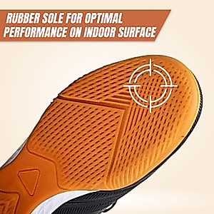 Vizari Men's 'Valencia' in Indoor Soccer/Futsal Shoes for Indoor and Flat Surfaces (Black/White, 10.5)