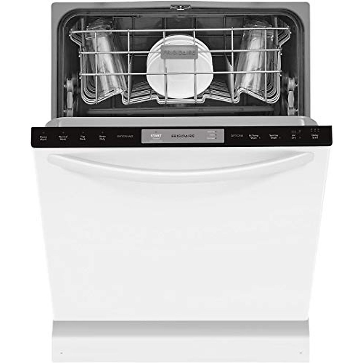 Frigidaire FFID2426TW 24 Energy Star Certified Built-In Dishwasher with OrbitClean Spray Arm Heated Dry 4 Cycles Delay Start and 14 Place Settings in White