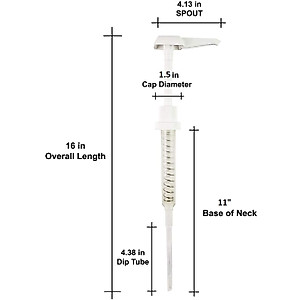 Pump Dispenser for Gallon Containers, Fits only Standard 1-1/2 inch (38 mm) Neck Size - Pack of 3