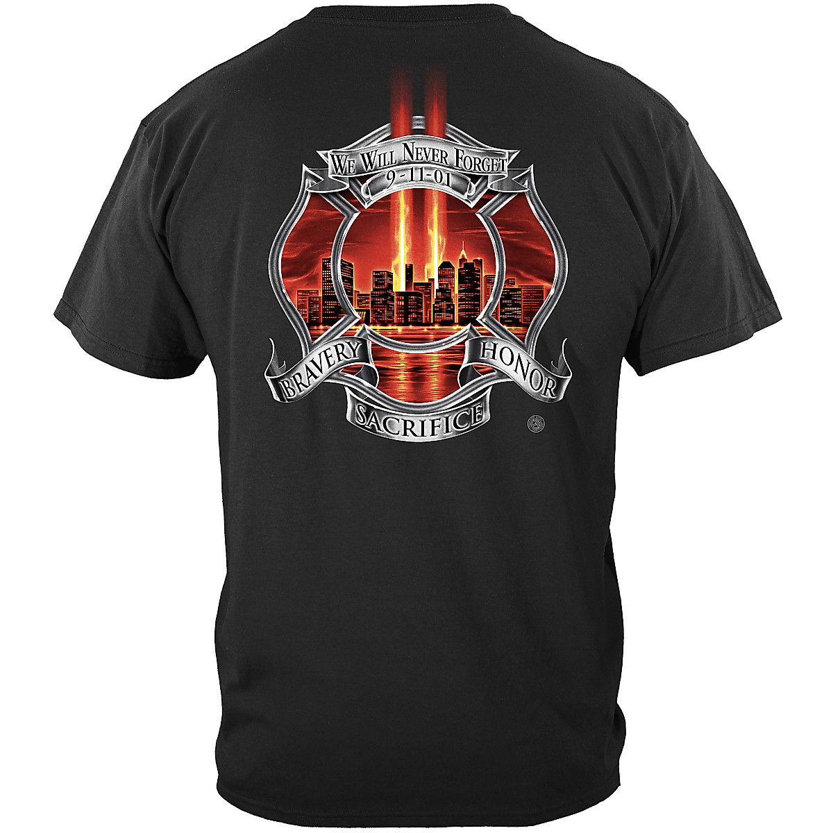 fire fighter accessory | Red Tribute High Honor Firefighter Shirt ADD135-FF2090XXL