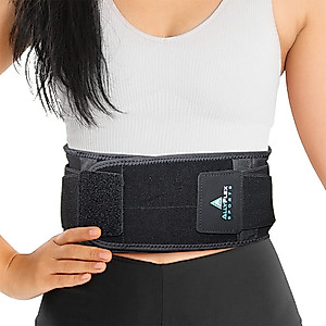 AllyFlex Sports - Back Brace for Lower Back Pain, Back Support Belts with Adjustable Strap, Breathable Lumbar Support Belt with 3D Lumbar Pads, Slim Fit Lumbar Brace, Medium