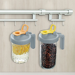 3 Pack Wide Mouth Mason Jar Pouring Spout Lid with Handle for Ball Mason Jars, Leak-free and Airtight, Turns your Mason Jar into Pitcher