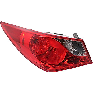 Evan Fischer Driver and Passenger Side, Outer Tail Light Compatible with 2011-2014 Hyundai Sonata - HY2805116, HY2804116