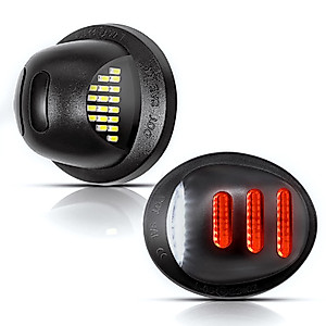 AlyoNed Red OLED Neon Tube LED License Plate Light Tag Lamp Assembly Compatible with Ford F-150 F-250 F-350 F-450 F-550 Super Duty Explorer Expedition Ranger Excursion Bronco Truck Pickup