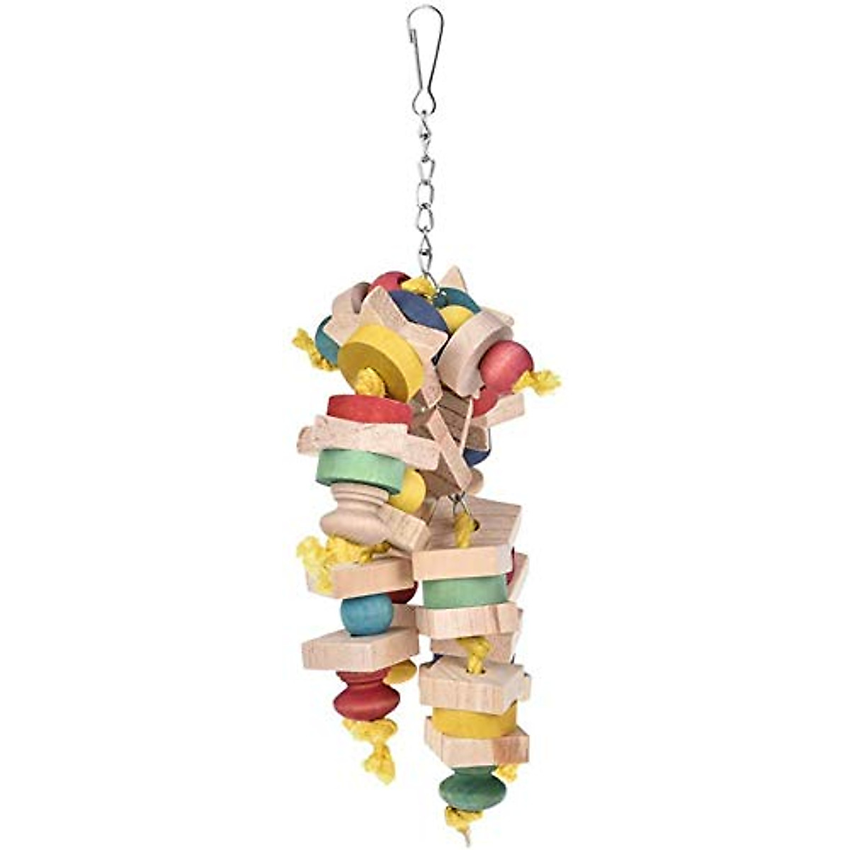 Litewoo Large Bird Parrot Toys, Colorful Bite Wood Block for Medium Large Parakeet Cockatiel Budgie Cockatoo Macaw Conures African Grey Parrot（B）